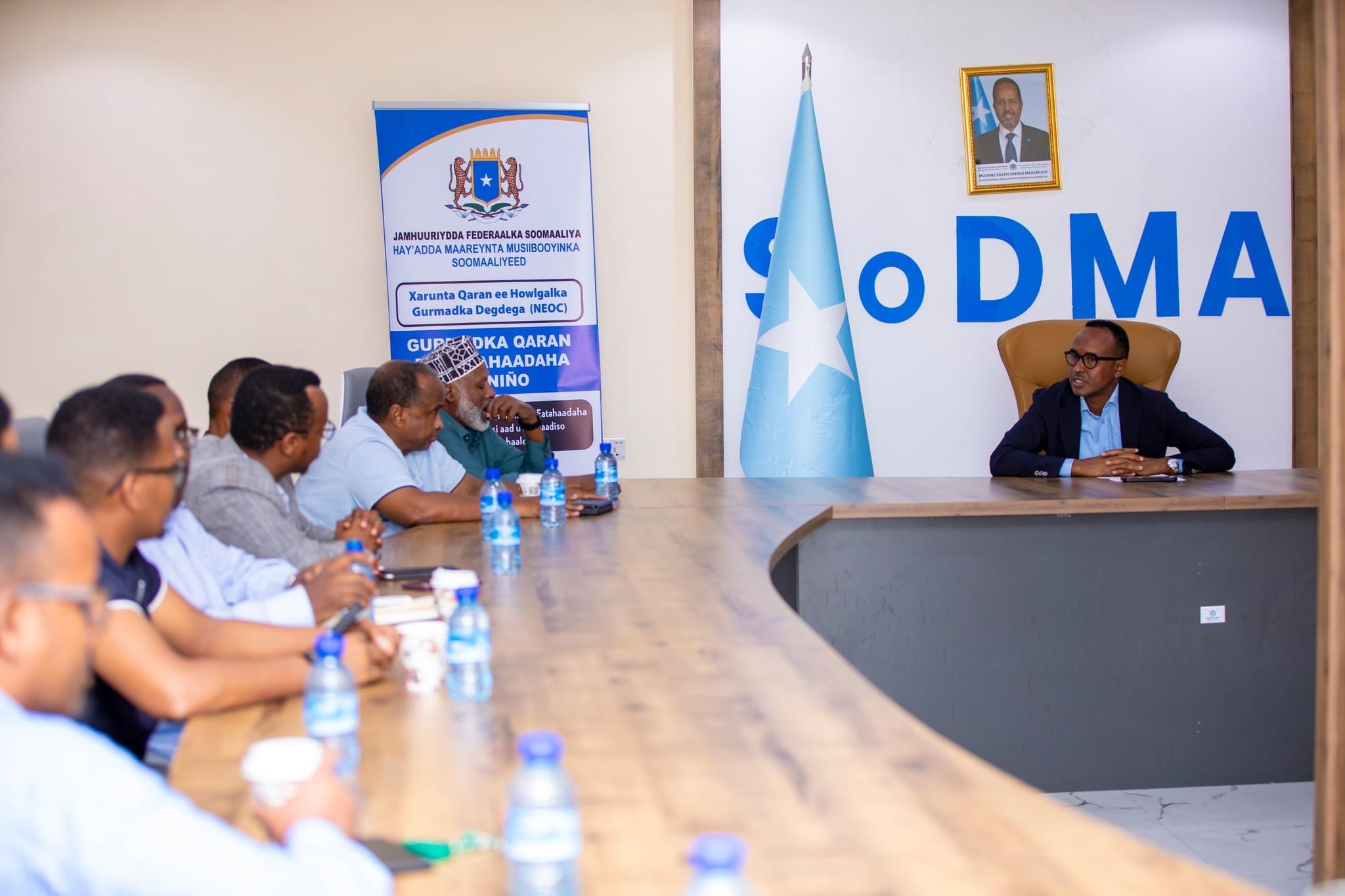 The Commissioner of SoDMA receives a team from the Somali Medical ...