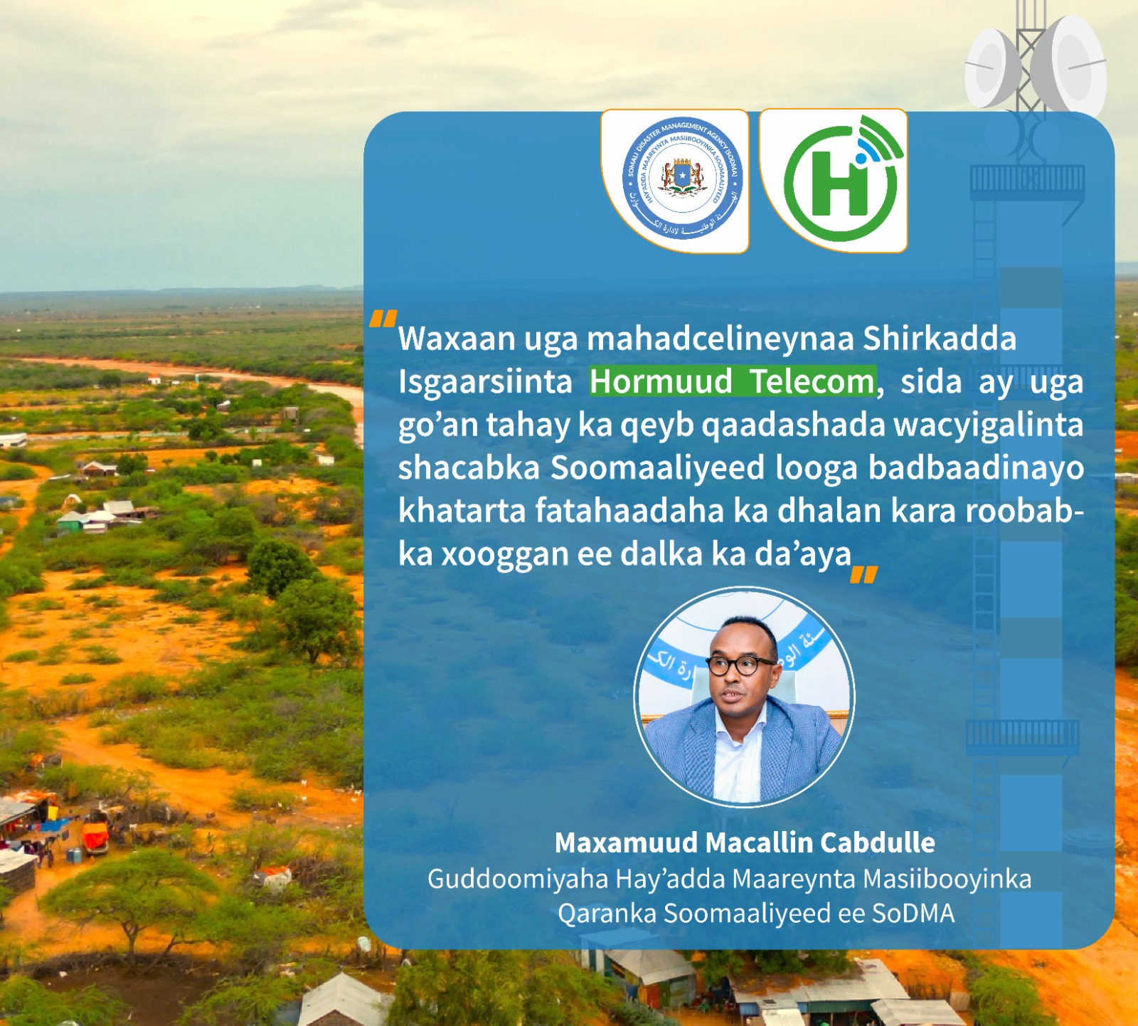 Disaster Management Agency Commends Hormuud Telecom for Raising ...