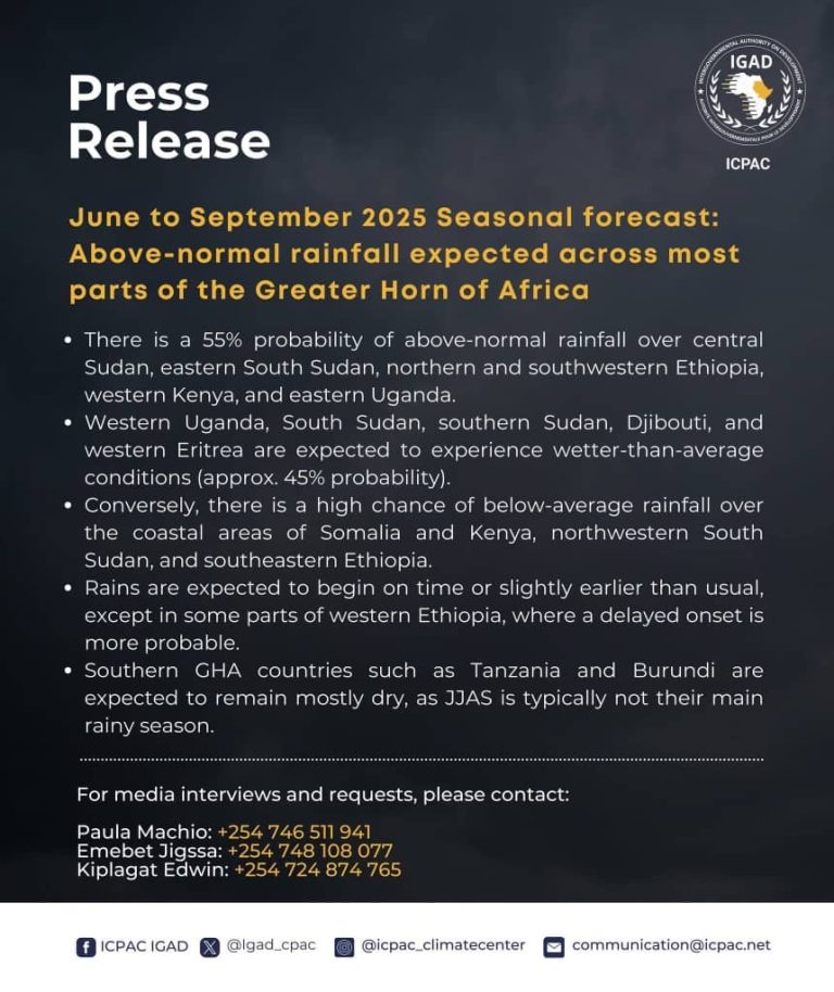 GHACOF70 Forecast Warns of Below-Average Rainfall in Somalia from June ...